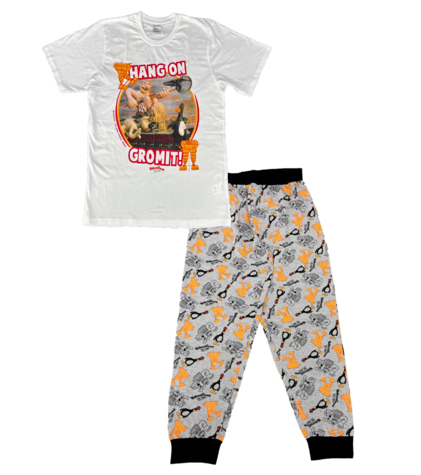 Mens/Boys Official Character Wallace and Gromit Pyjama Set/Pyjamas ...