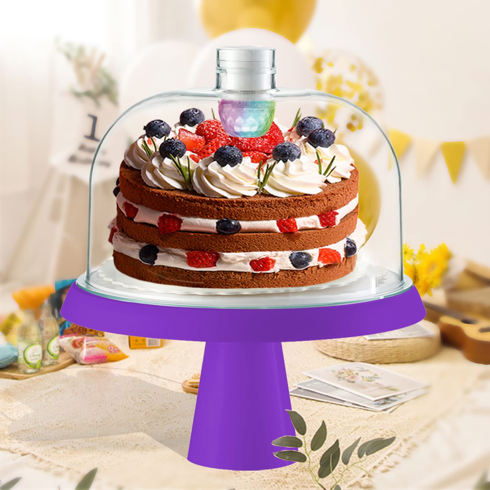 Lightweight Cake Domes With Stands Enjoy Myself 2 In 1 Cake Stand With