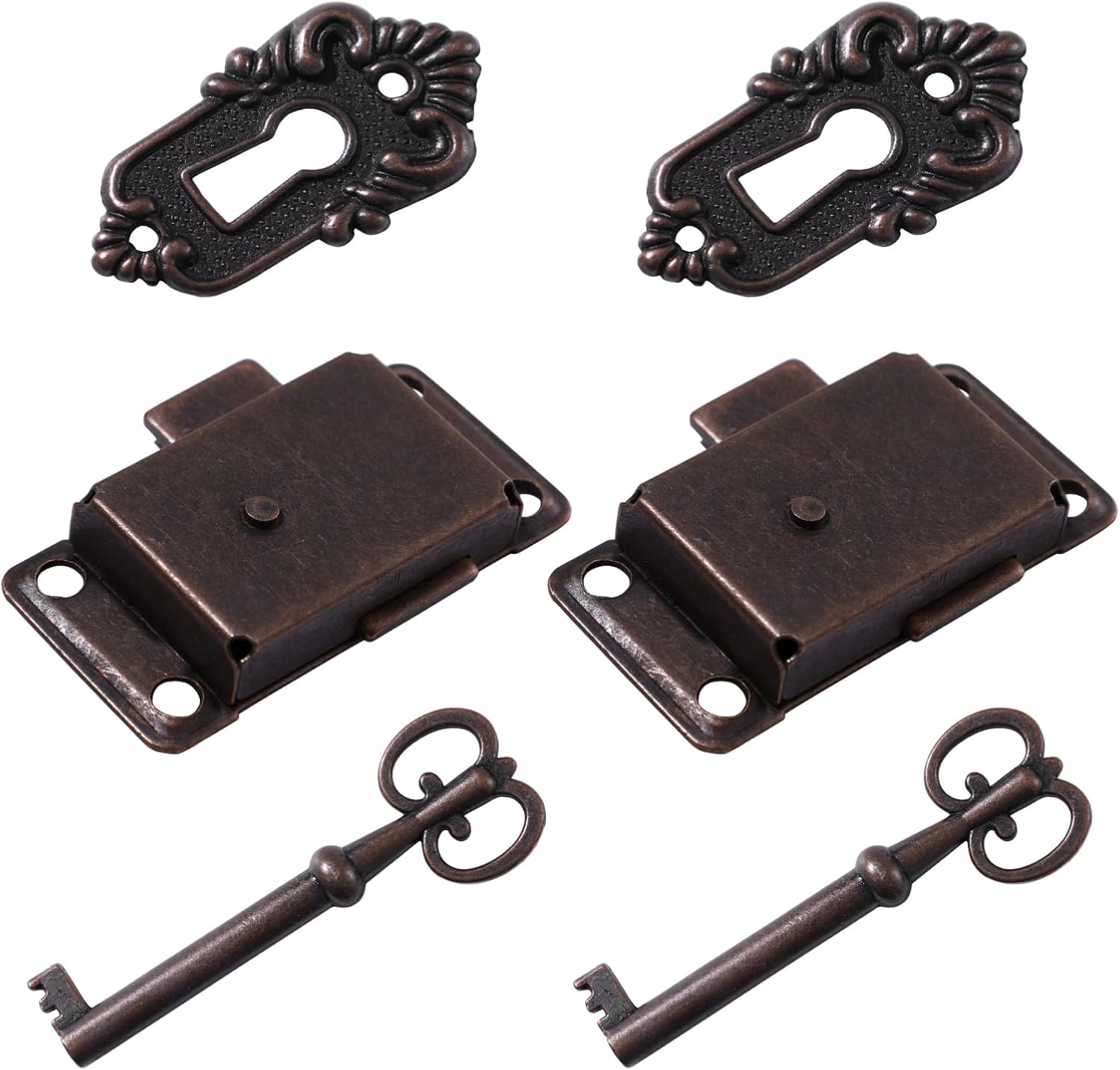 Vintage Cabinet Locks with - 2 PCS Decorative Lock for Antique ...