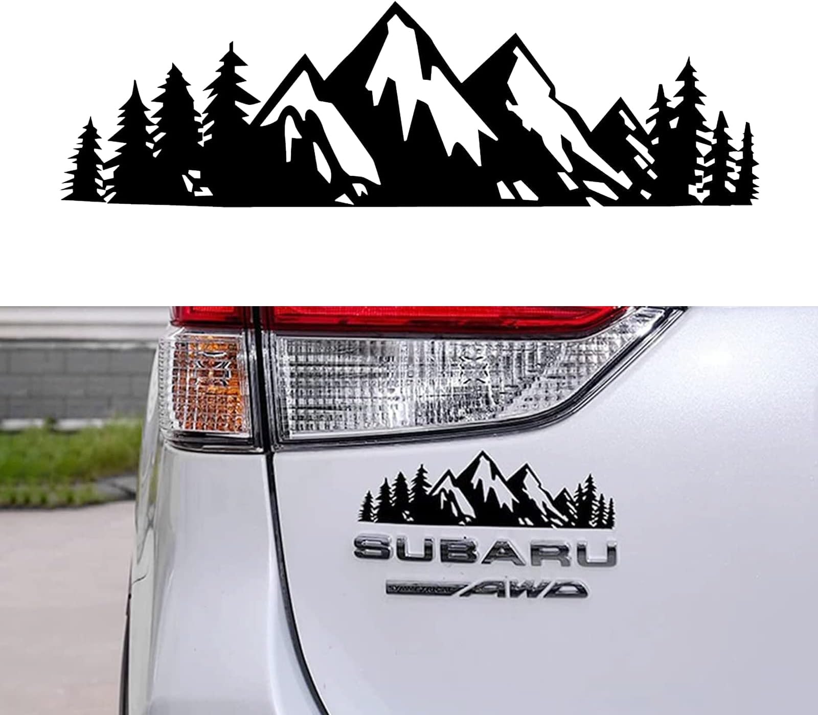 Amazon.com - Mountains & Trees Hood Vinyl Decal Compatible with and ...