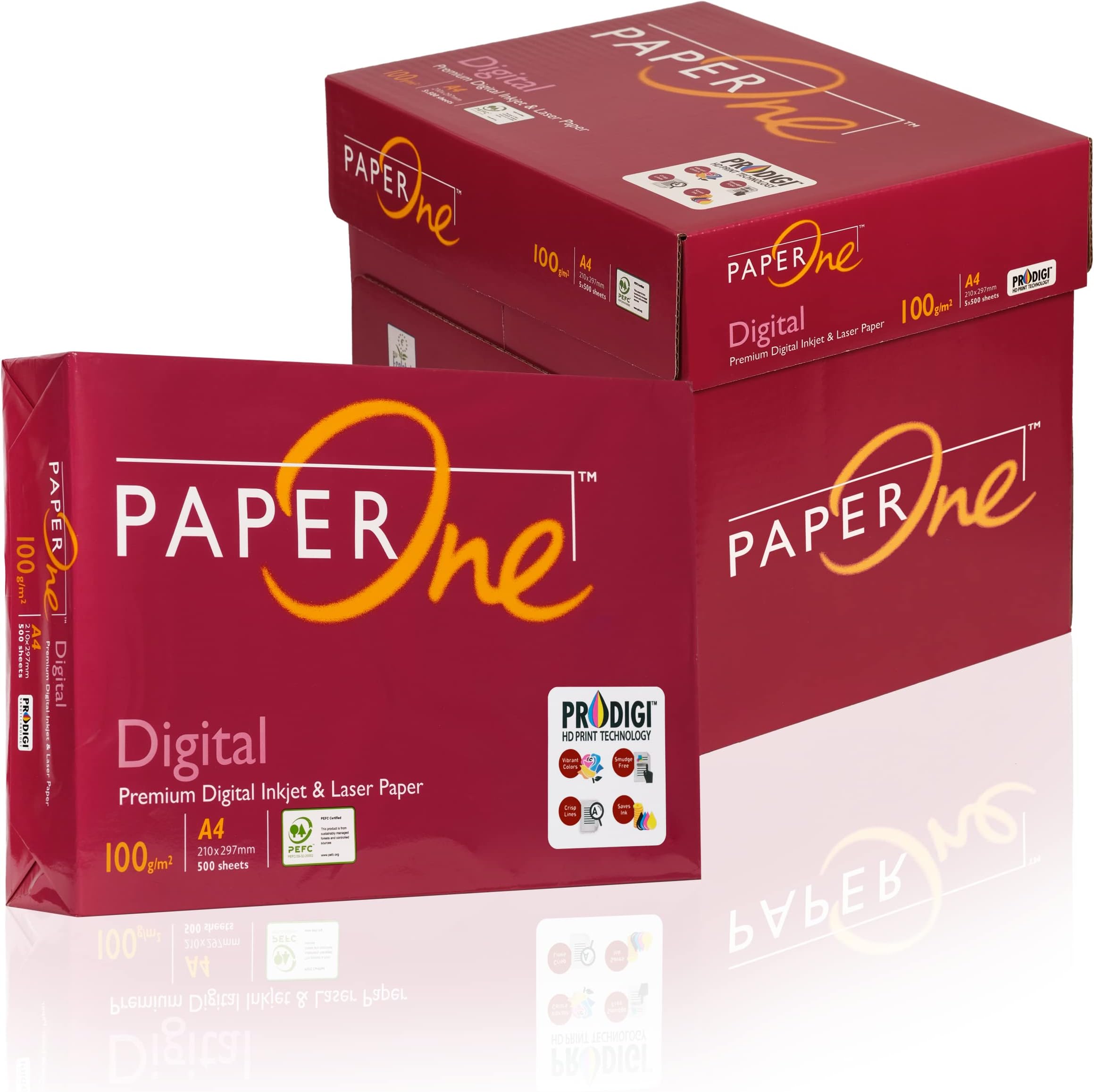 PaperOne A4 Digital Paper 100 GSM (Pack of 4 Reams_1 Carton_500 Sheets Each Pack) : Amazon.in ...