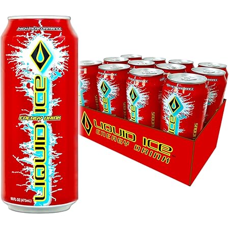 Amazon.com: Liquid Ice Energy Drink - Arctic Berry (16 Fl Oz, 12 Count ...