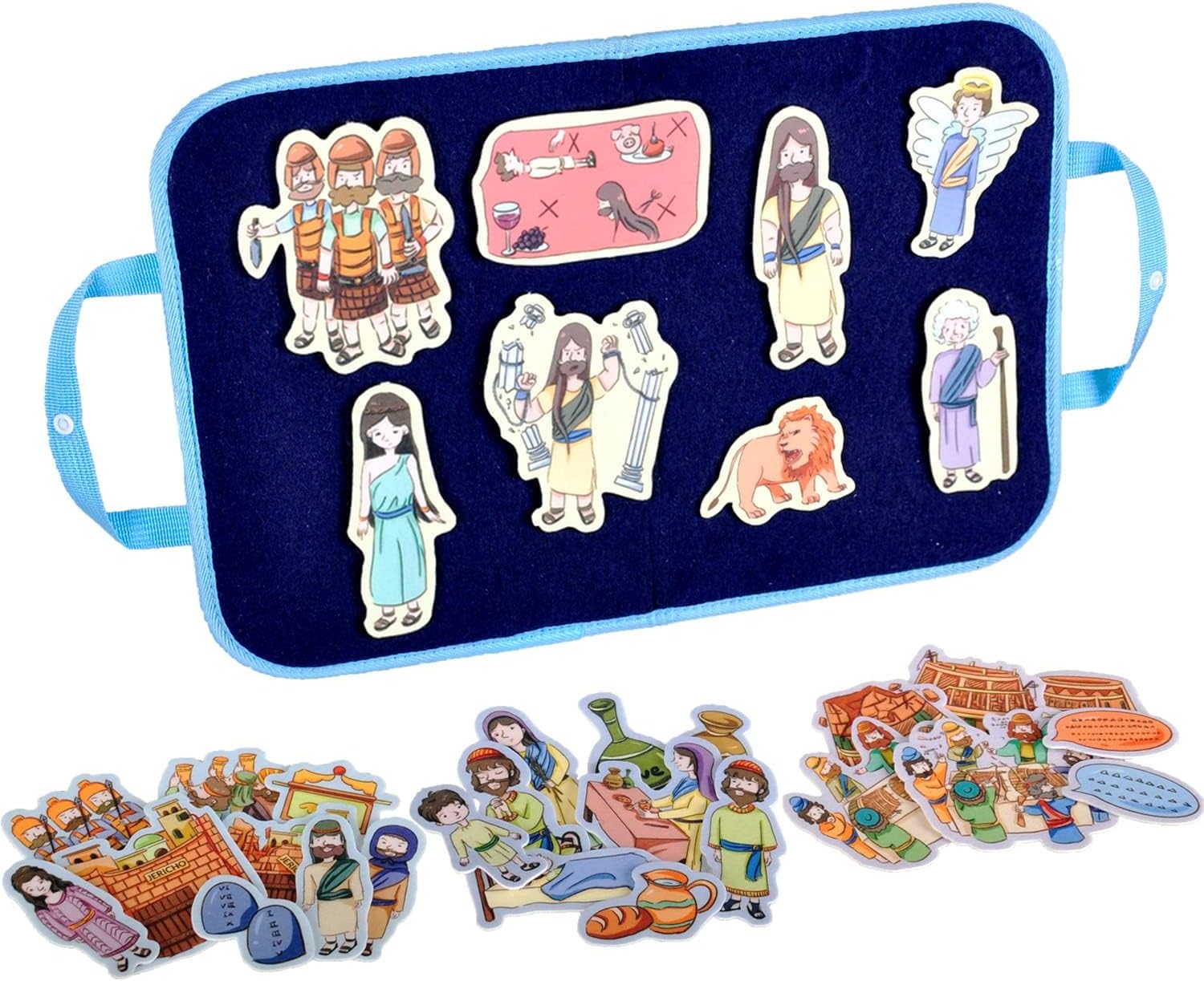 Amazon.com: CHEFAN 4 Pack Felt Board Bible Stories Set, Flannel Board ...