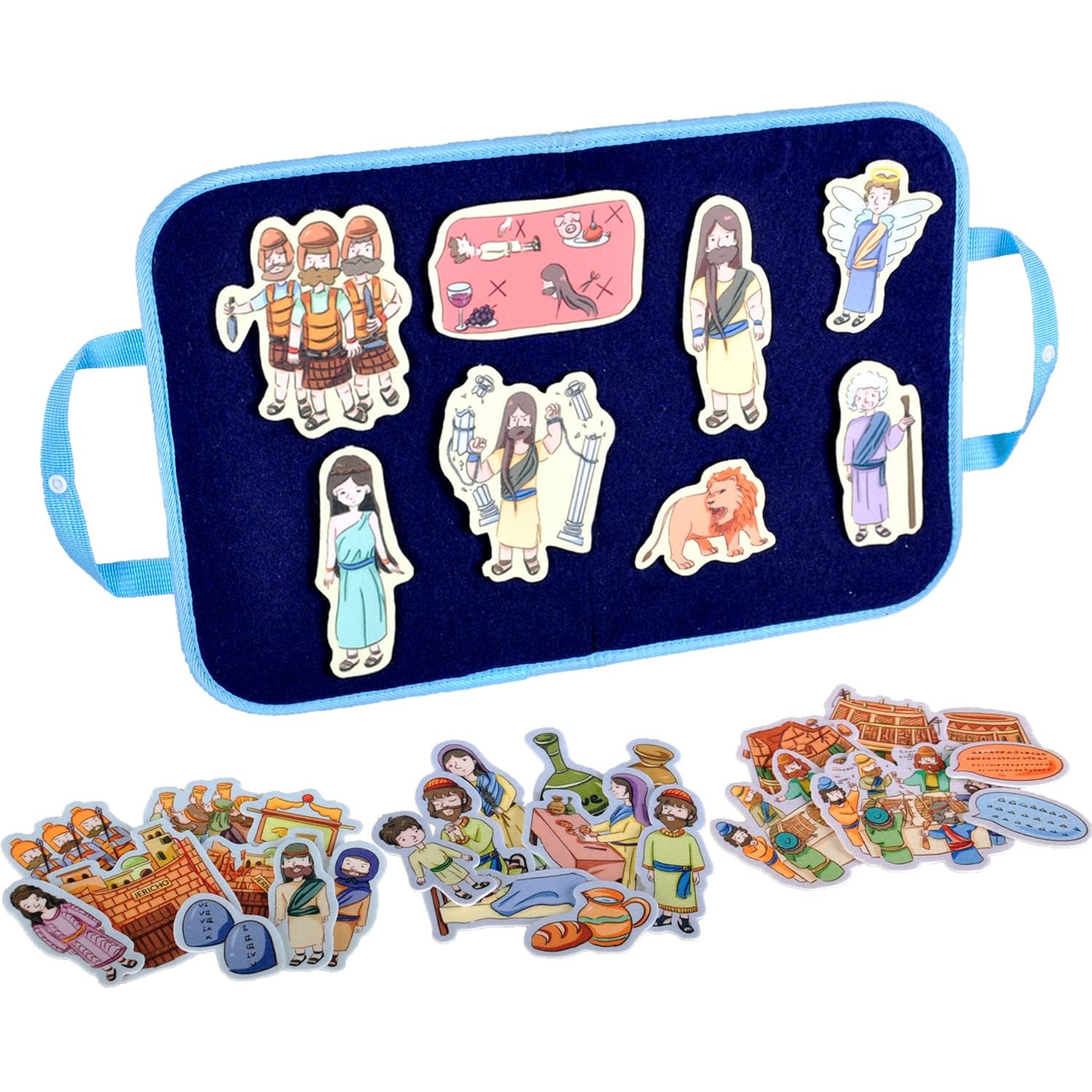 Buy CHEFAN 4 Pack Felt Board Bible Stories Set, Flannel Board Stories ...