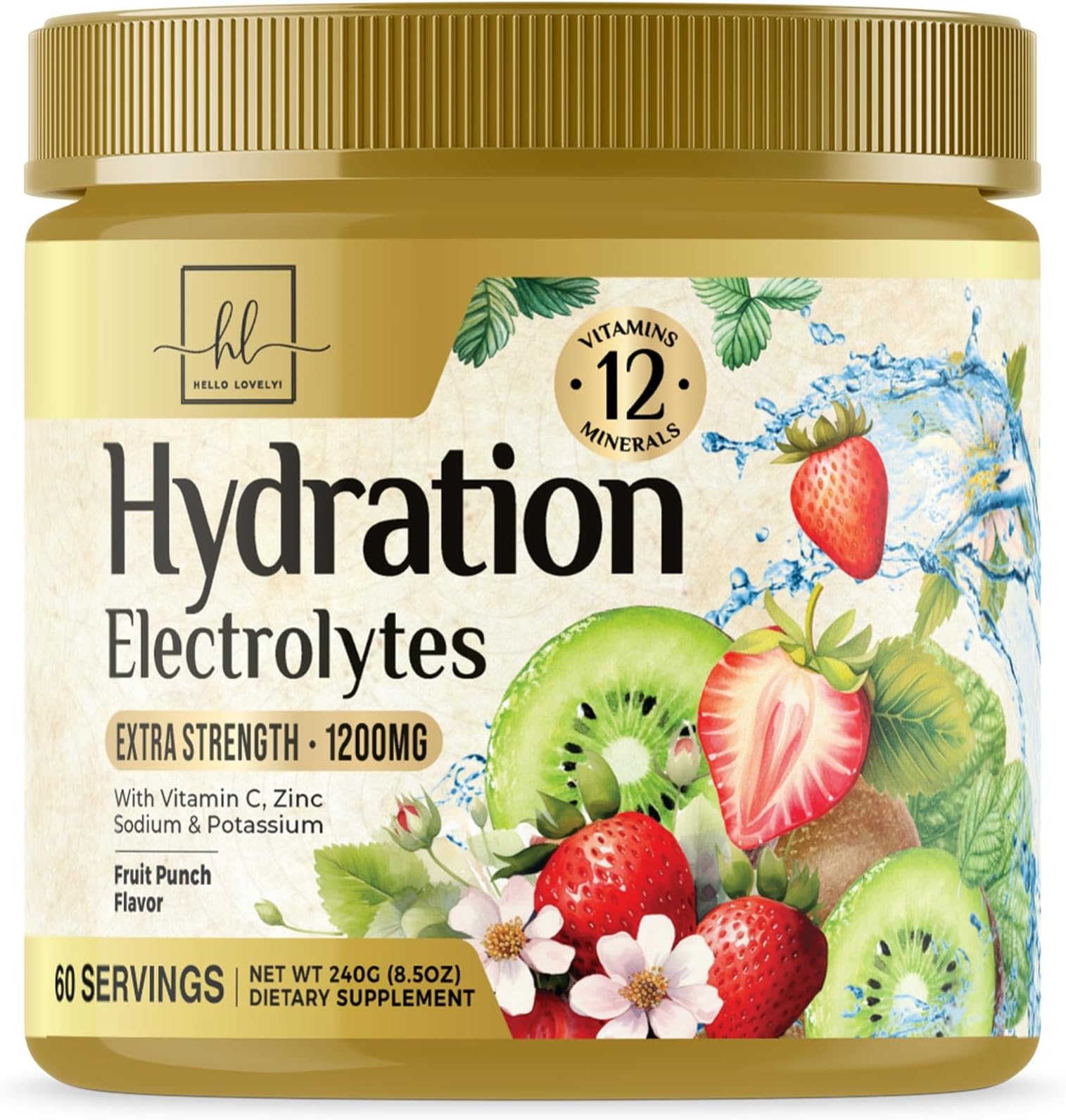 Amazon.com: Electrolyte Powder Drink Mix 1200mg - Sugar Free Hydration ...