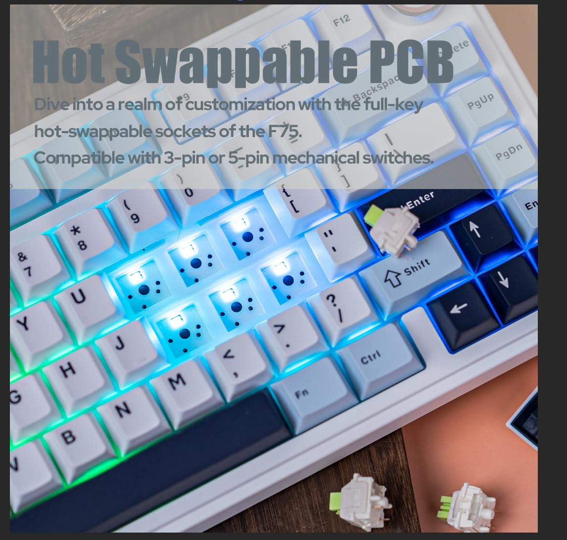 Snapklik.com : EPOMAKER X Aula F75 Gasket Mechanical Keyboard, 75% ...