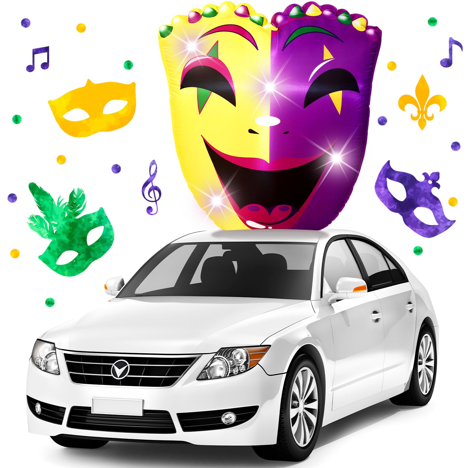 Snapklik.com : Leyndo 4 Ft Mardi Gras Golf Cart Parade Inflatable ...