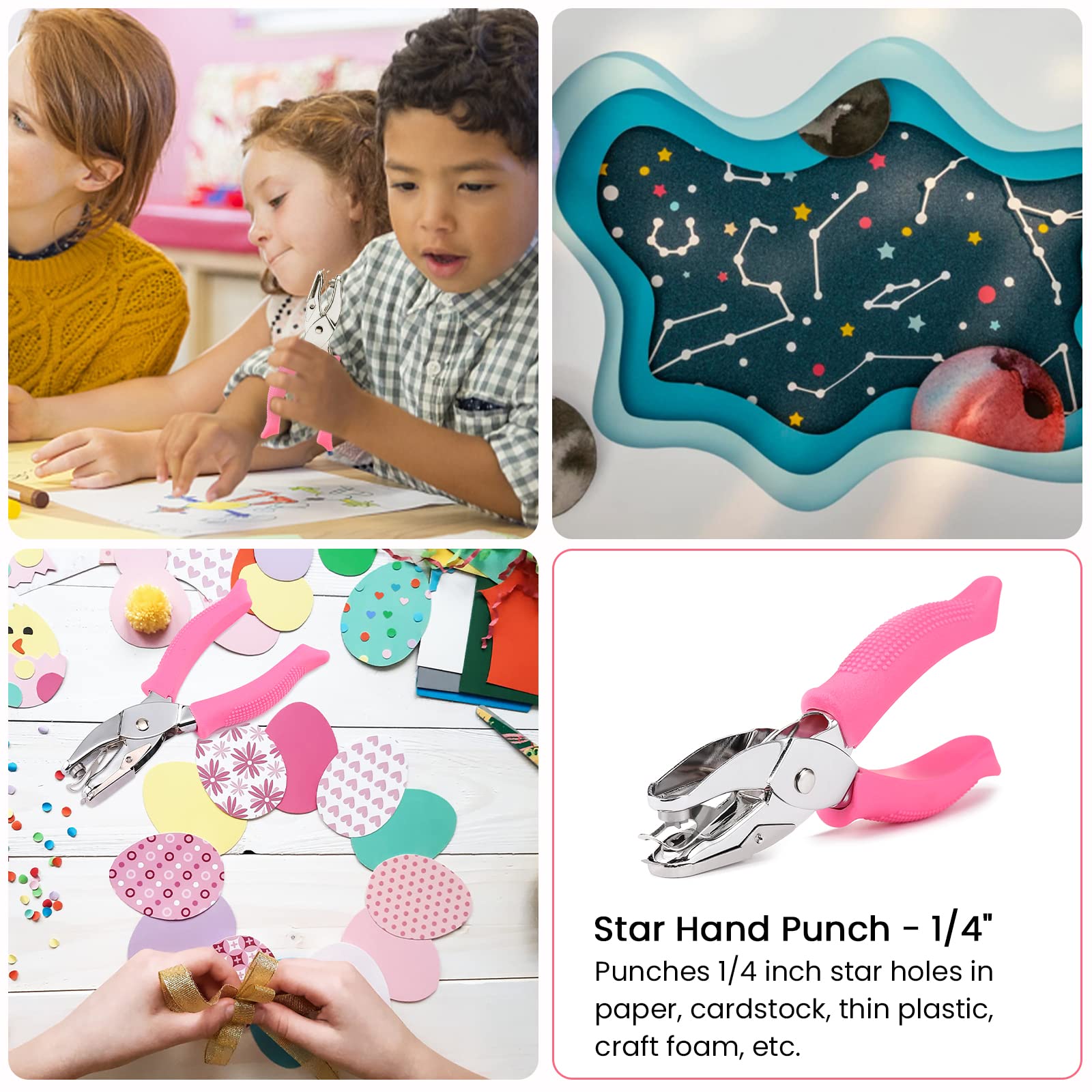 Snapklik.com : MyArTool 1/4 Inch Star Hole Punch, Handheld Star Hole ...