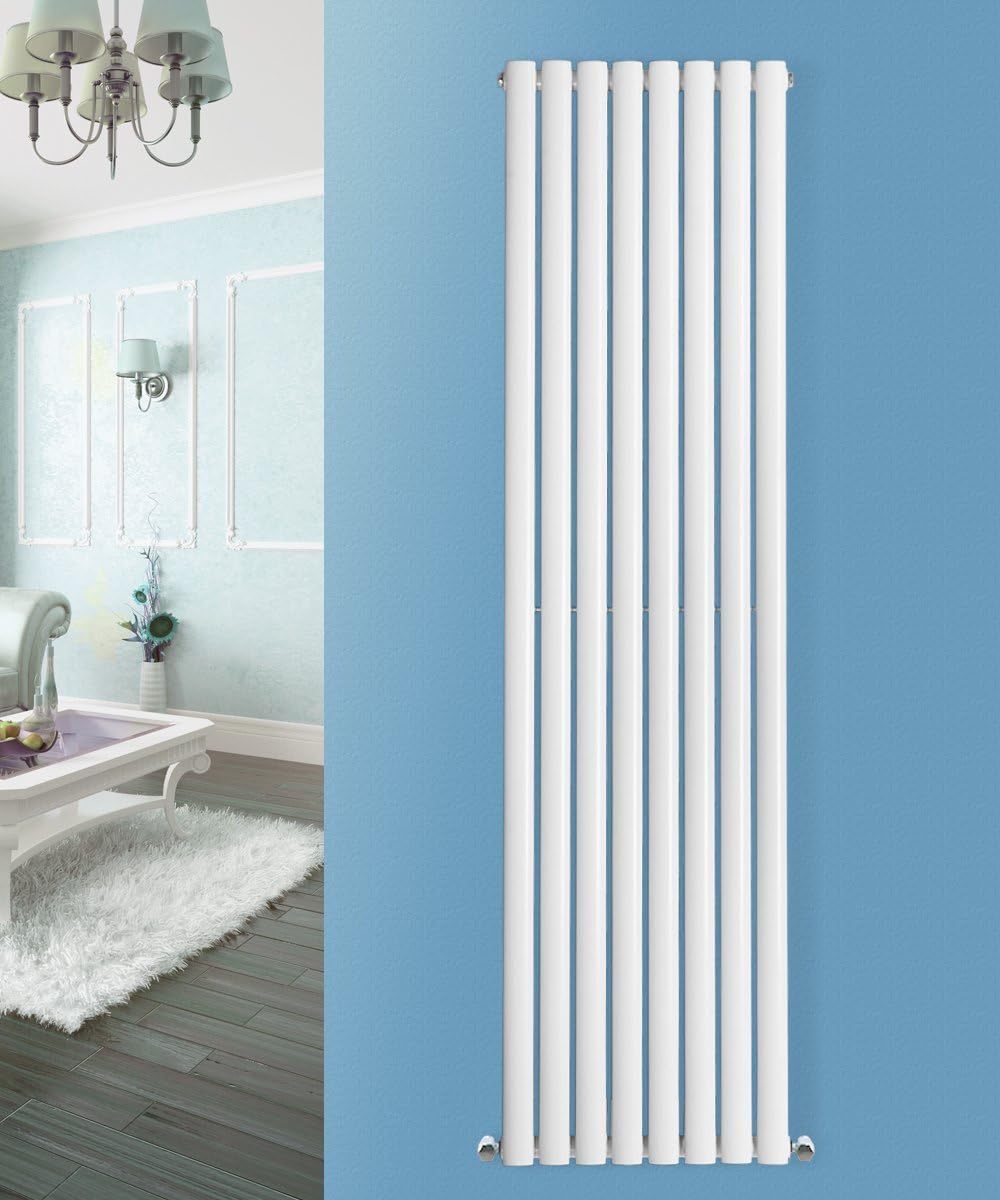 NRG Vertical Designer Radiator Single Panel Tall Upright Oval Column ...