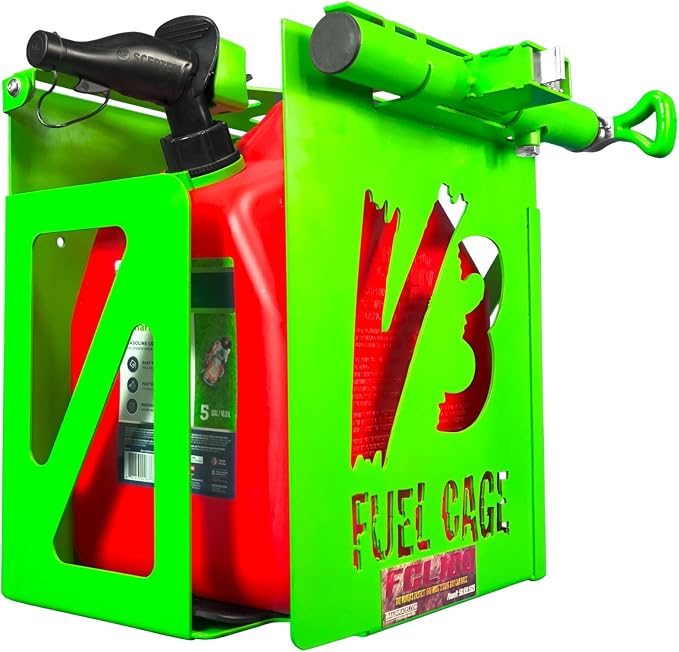 Amazon.com: Green Touch FCL100-5 Gallon Fuel Cage Lockable Gas Can Rack ...