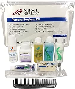 School Health - Personal Hygiene Kit, Compact and Portable, Toiletry ...