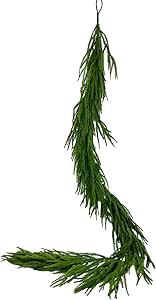 Amazon.com: Lotucrea 6FT Artificial Norfolk Pine Garlands, Real Touch Winter Pine Garland, Green ...