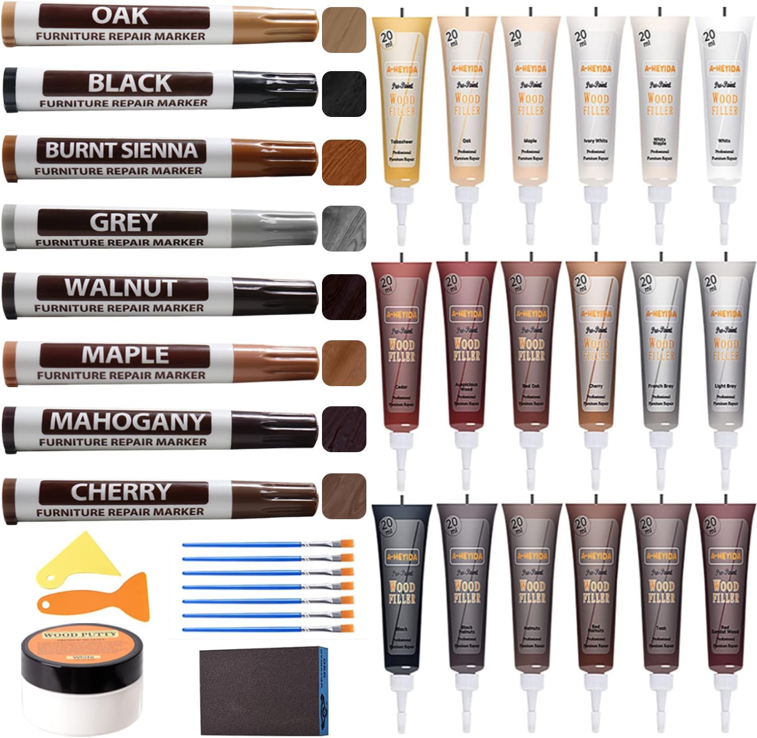 Kit di riparazione laminato, 40 pezzi, stucco per legno, composto ...