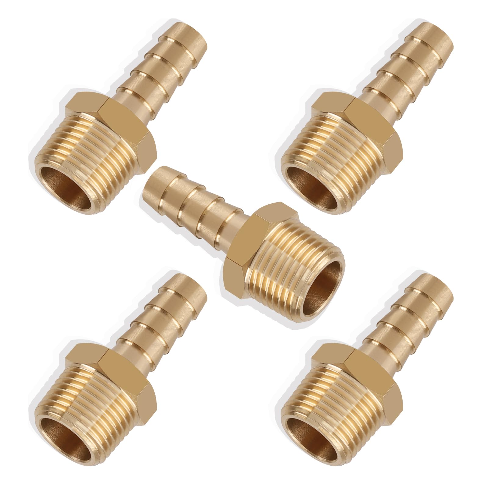 Hose Barb-to-BSP Brass Crimp & Hose Barb Fittings Brass 1 4 Hose Barb 3 ...