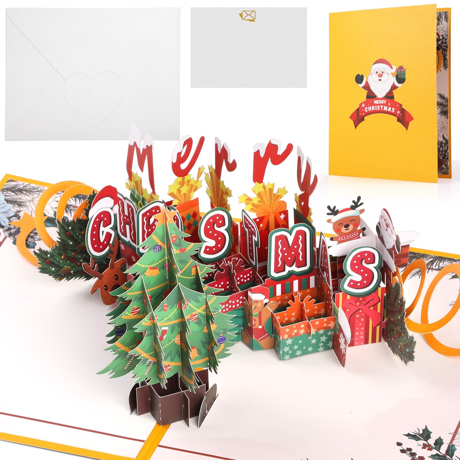 Amazon.com : WD&CD Christmas 3D Pop up Card, 3D Merry Christmas ...