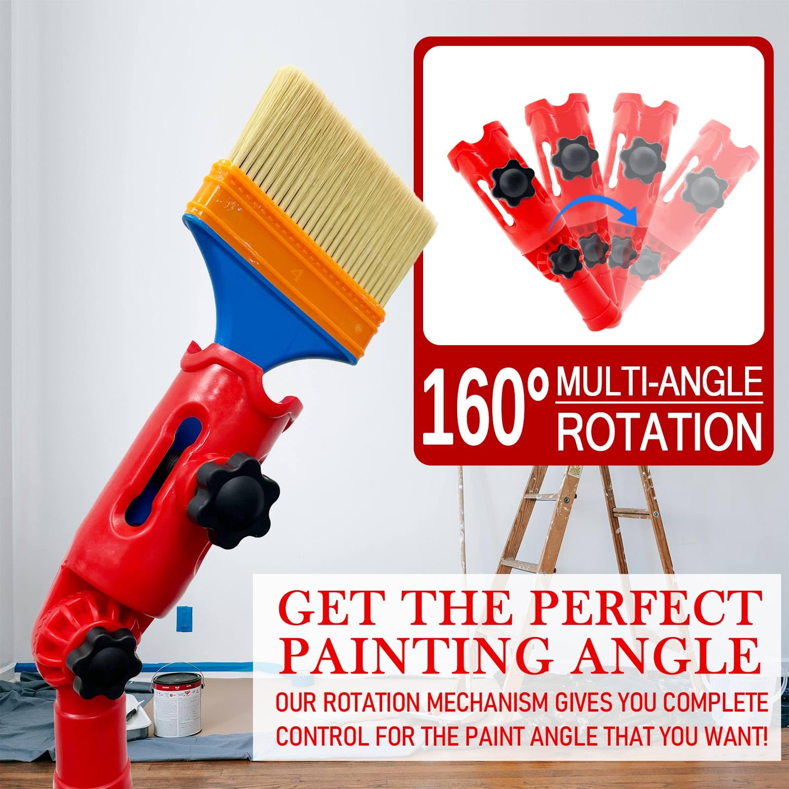 Roller Brush Multi-Angle Paint Brush Extender Holder For High Ceiling ...