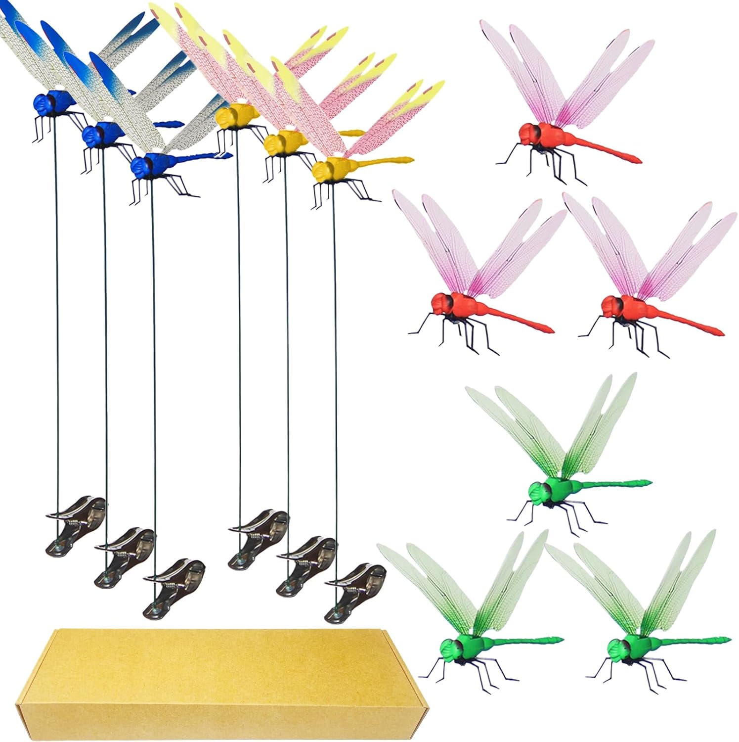 Amazon.com: Kleeblatt Dragonfly Clip 12pcs - Dragon Fly Clips, Hair ...