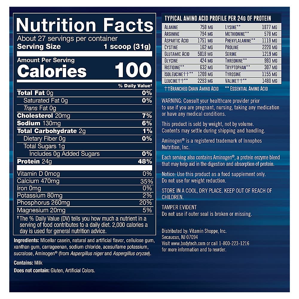 Snapklik.com : BODYTECH Micellar Casein Protein Powder, Slow Release ...