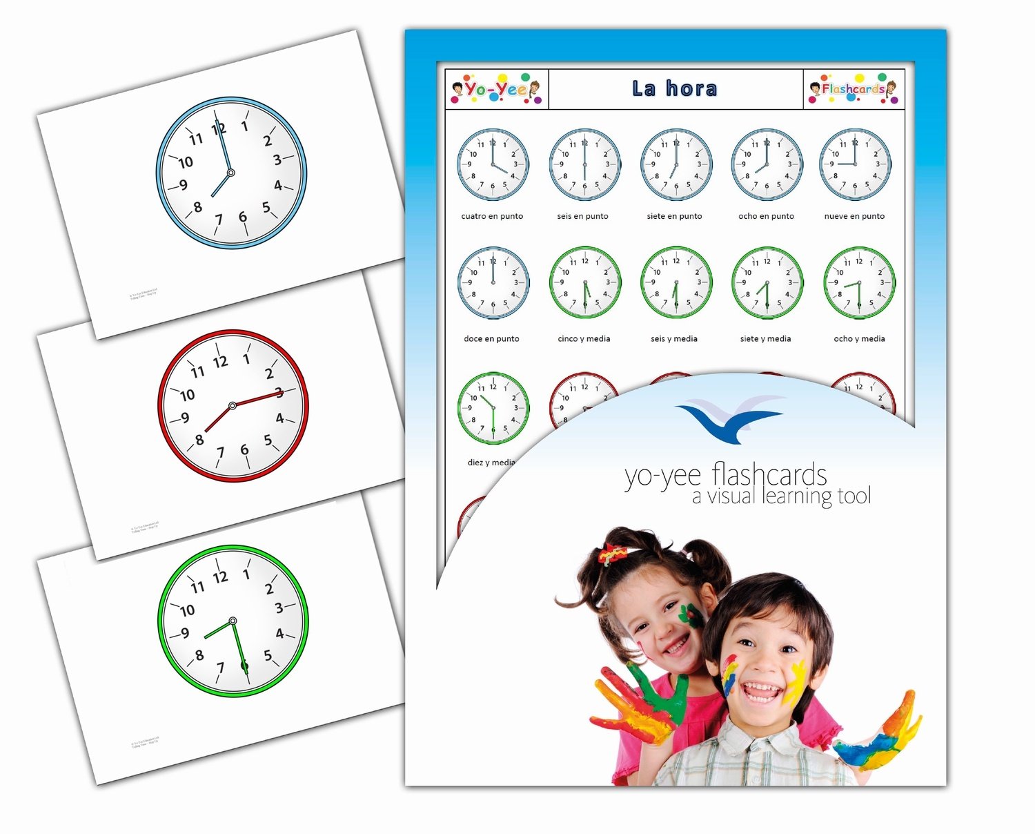 Buy Tarjetas de vocabulario - La hora - Telling Time and Clock Reading ...