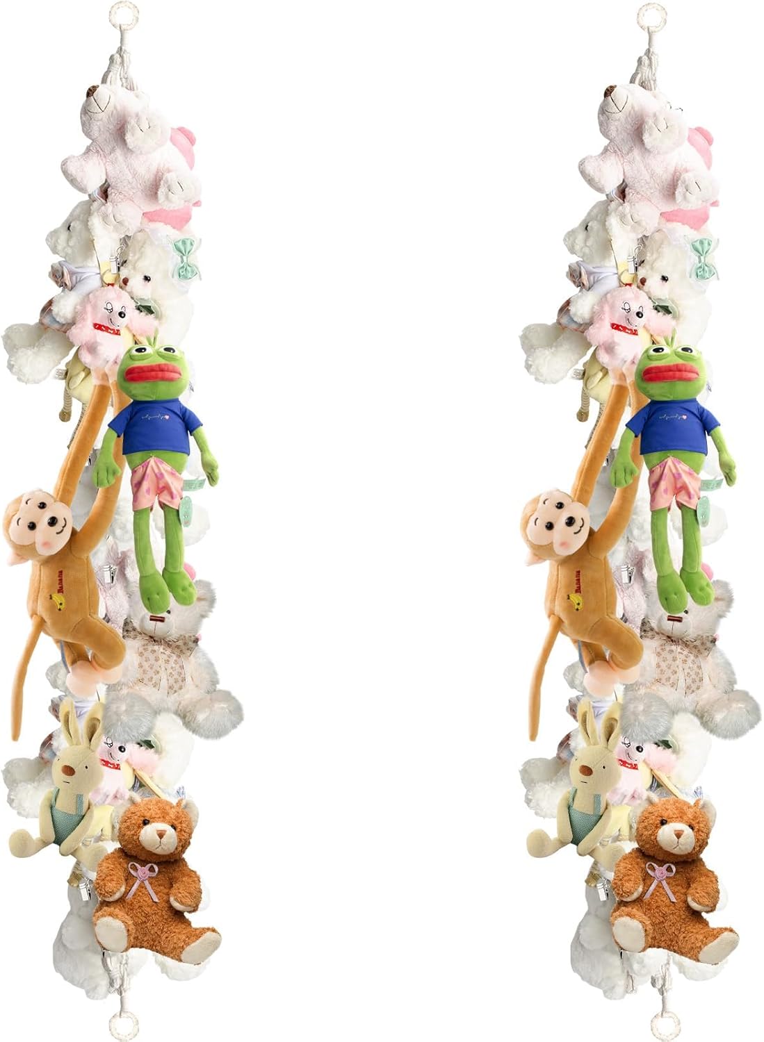 Amazon.com: 2 Pack Boho Toy Storage Chain Hanging Stuffed Animal ...