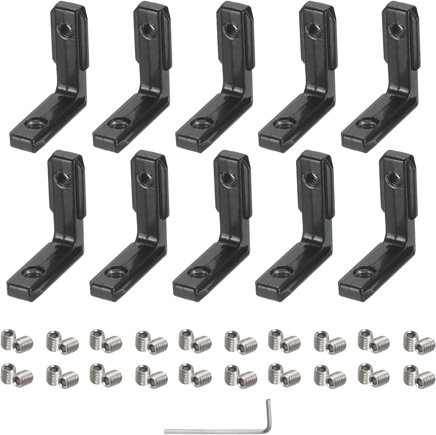 Amazon.com: uxcell 20Pcs T Slot L-Shape Interior Inside Corner ...