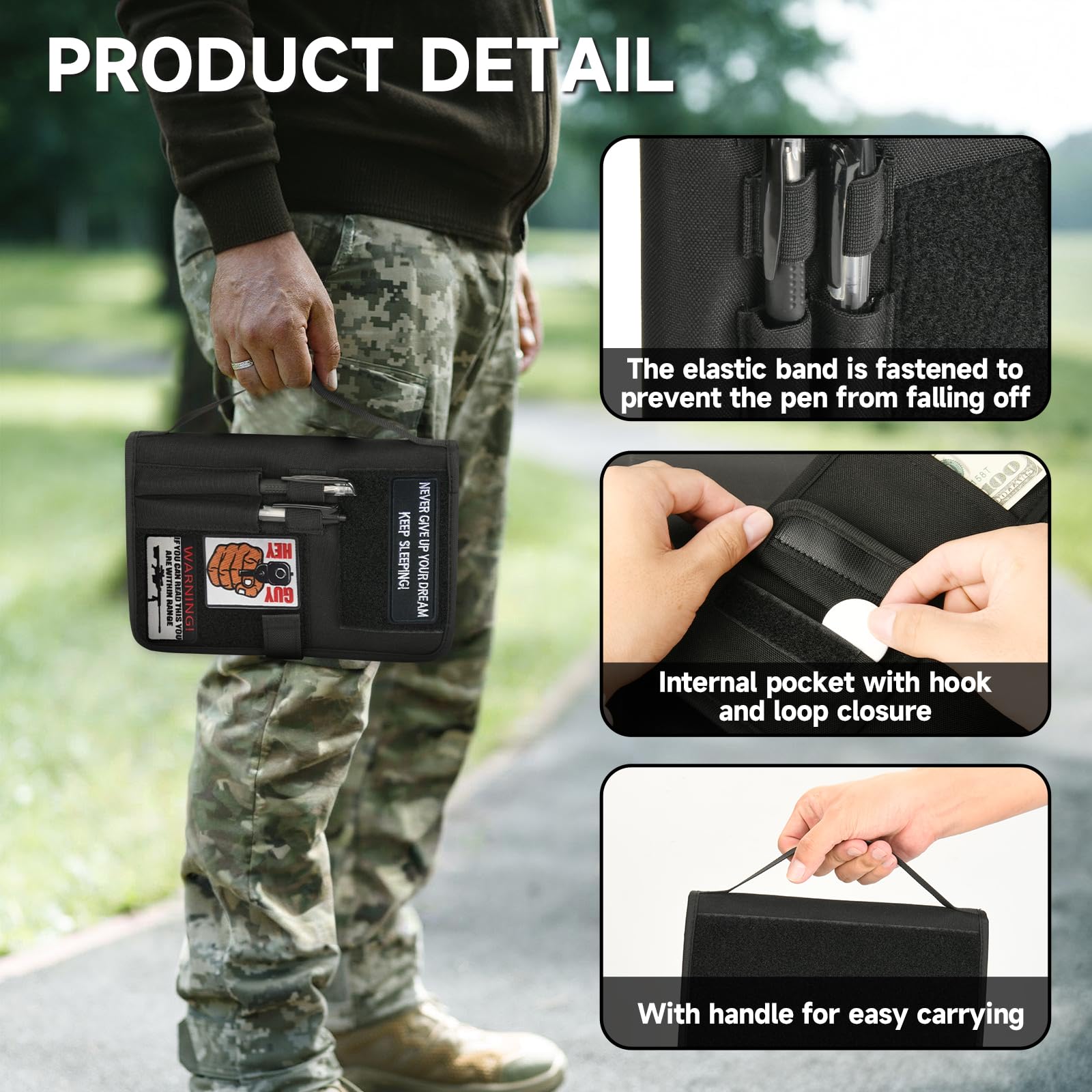 Snapklik.com : Black OCP Military Log Book Cover, 55”X 8” Tactical ...