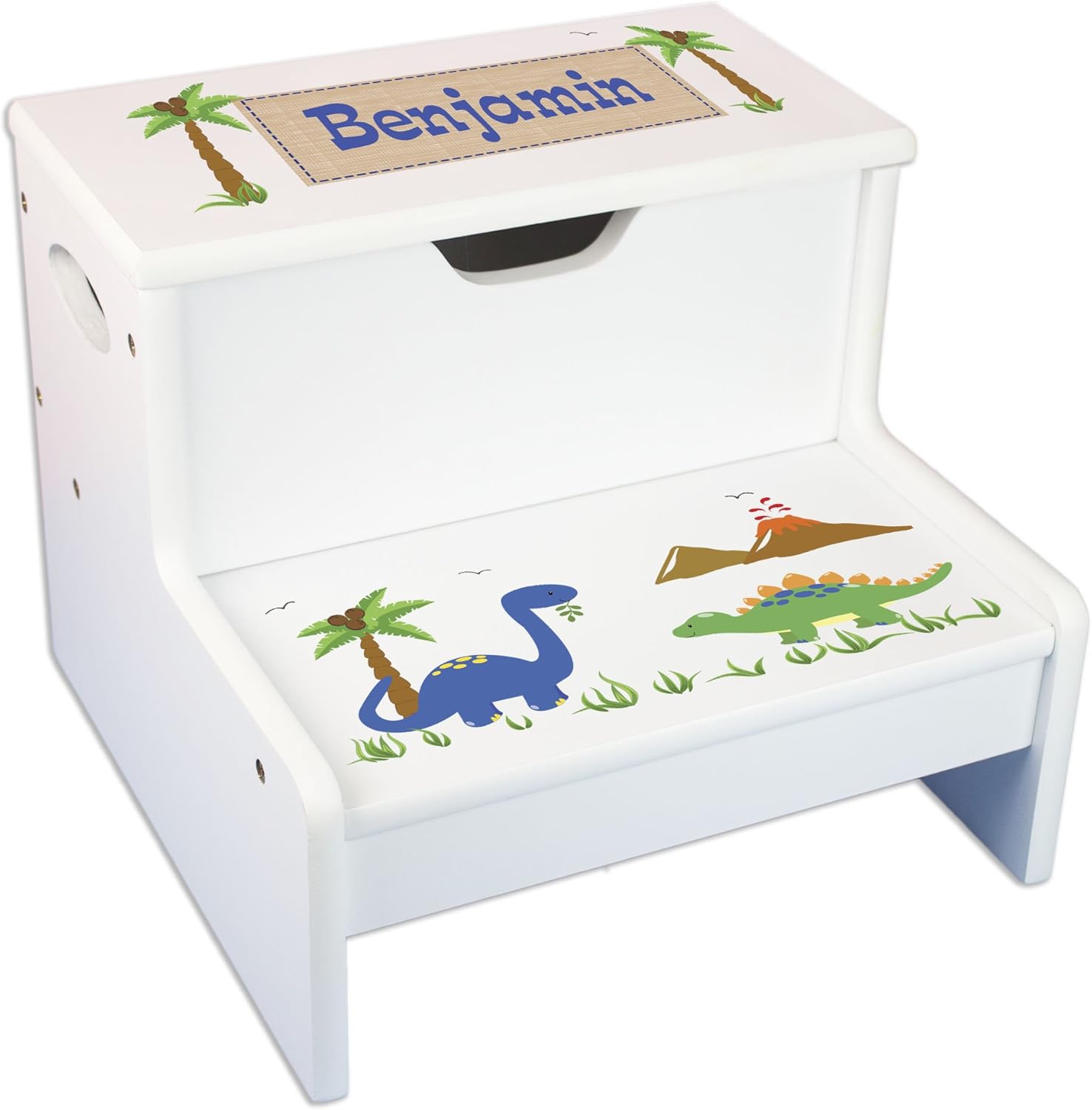 Amazon.com: Personalized Dinosaur Storage Step Stool : Baby