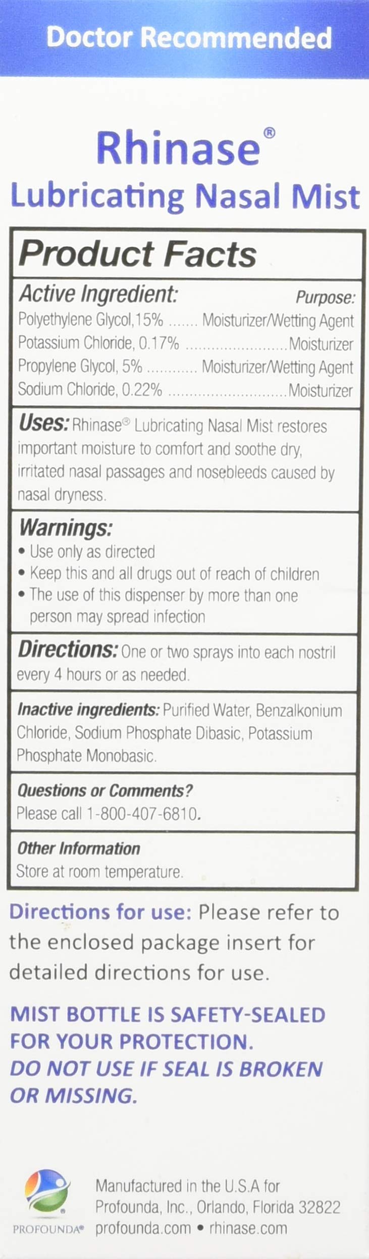 Rhinase (Nasal Gel 1 oz and Saline Nasal Spray 1 oz) Combo Pack for Dry ...