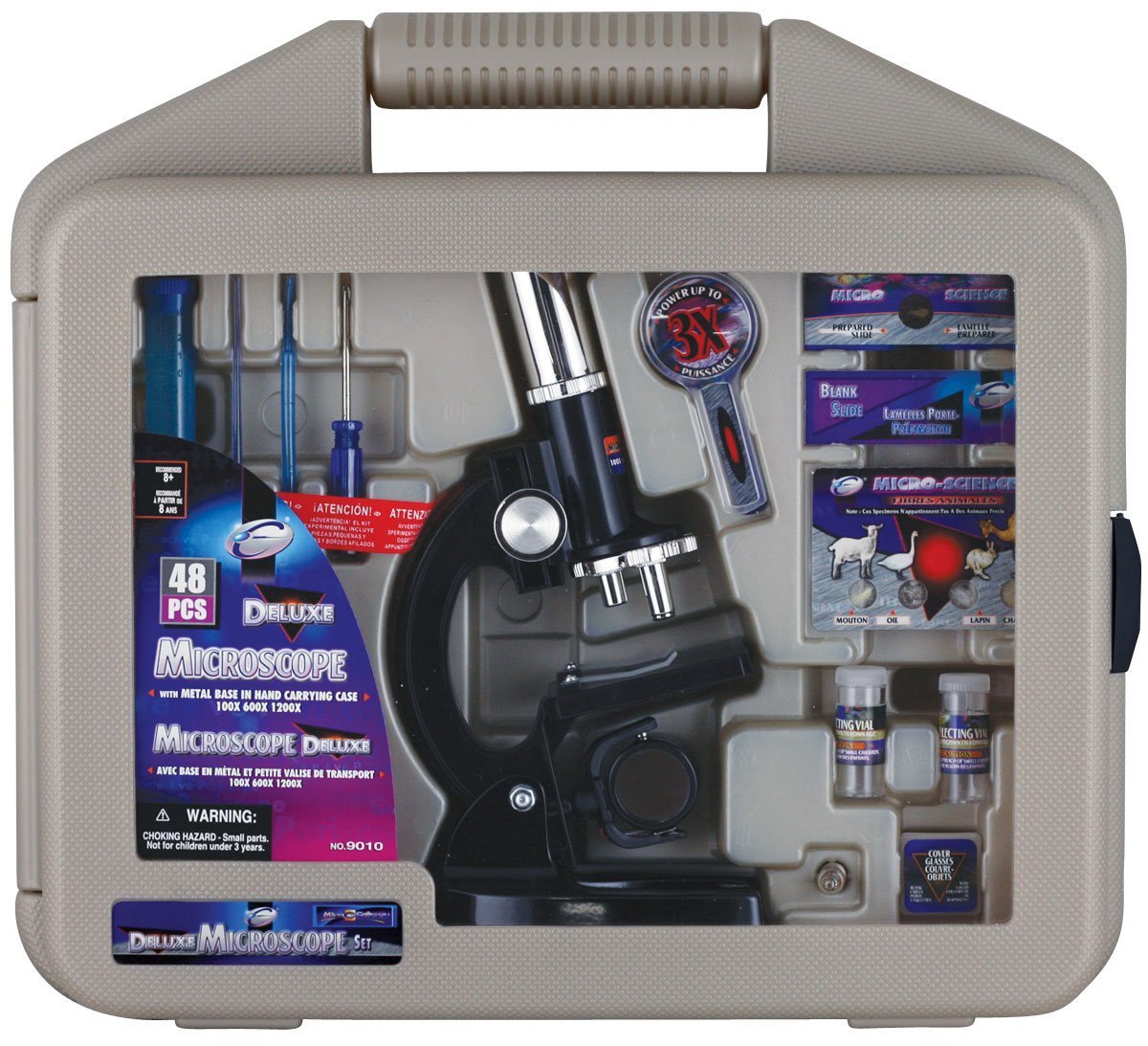 Buy Micro-Science 90101 100/600/1200X Deluxe Micro Set with Metal Base ...