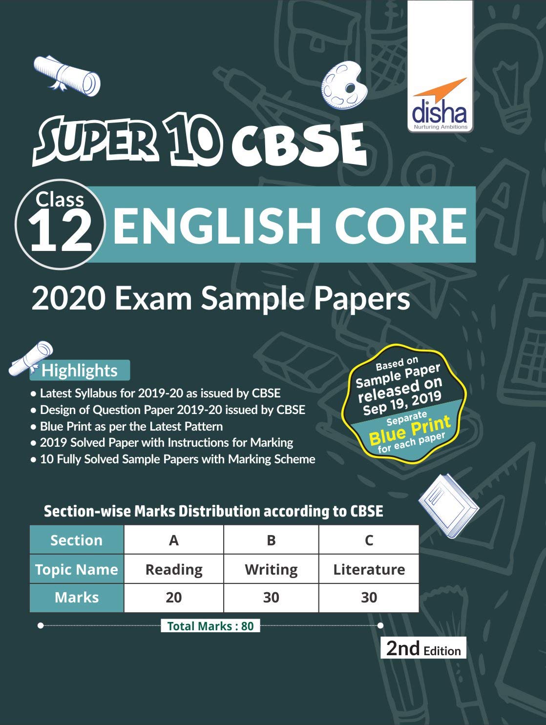 Buy Super 10 CBSE Class 12 English Core 2020 Exam Sample Papers 2nd ...