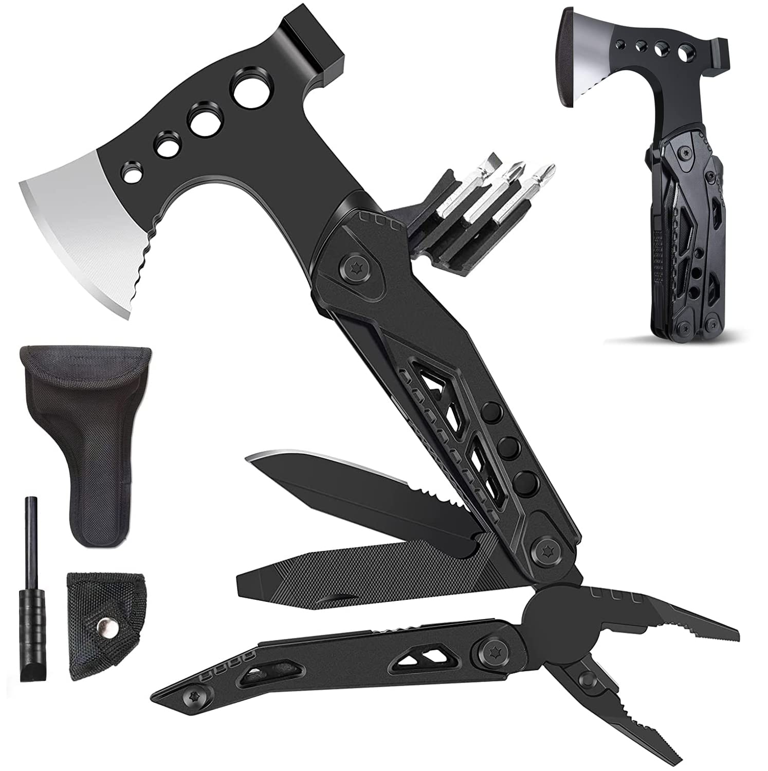 Gifts for Men Dad Husband, Camping Multitool, All in One Survival Tools ...