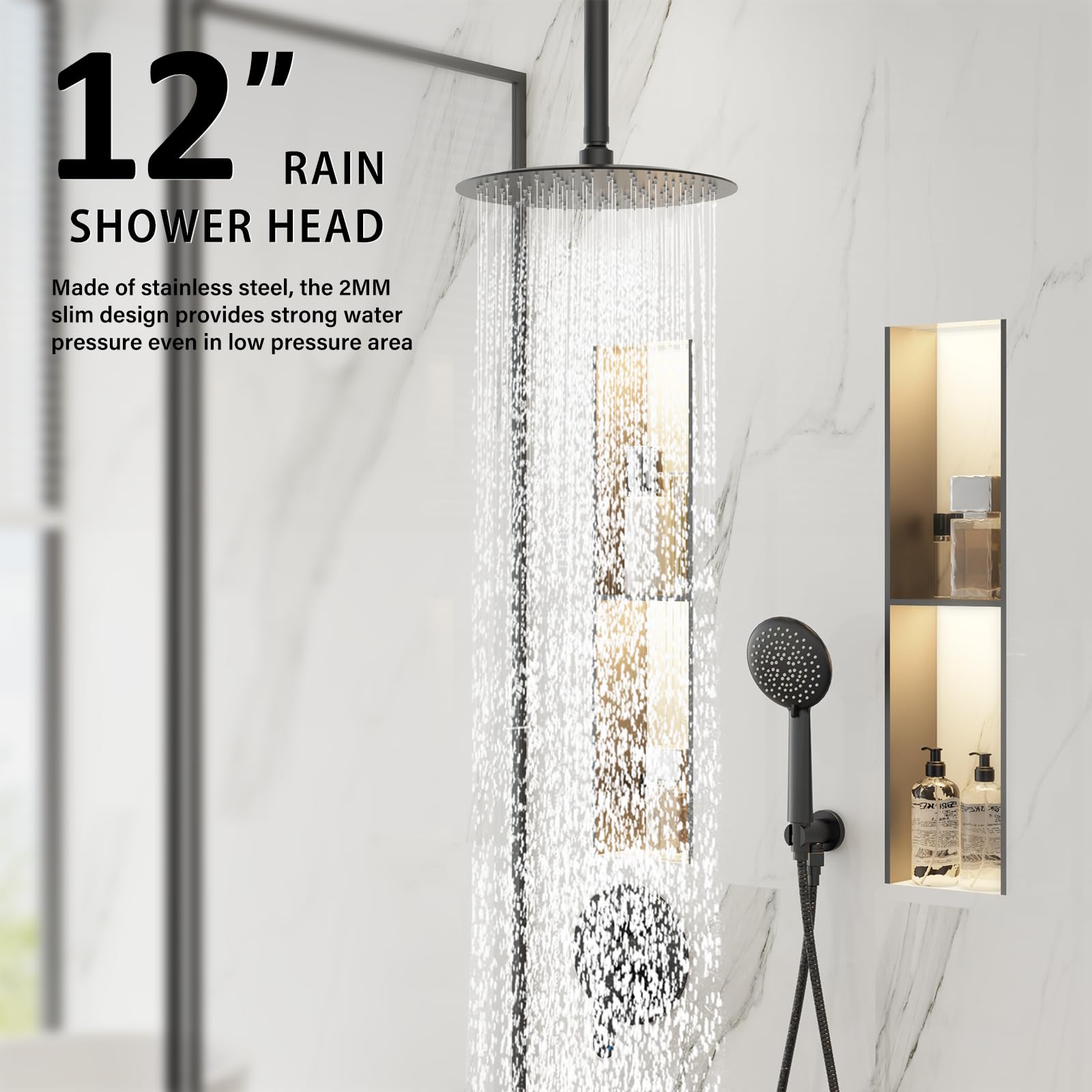 Snapklik.com : Gabrylly Shower System, Ceiling Shower Faucet Set