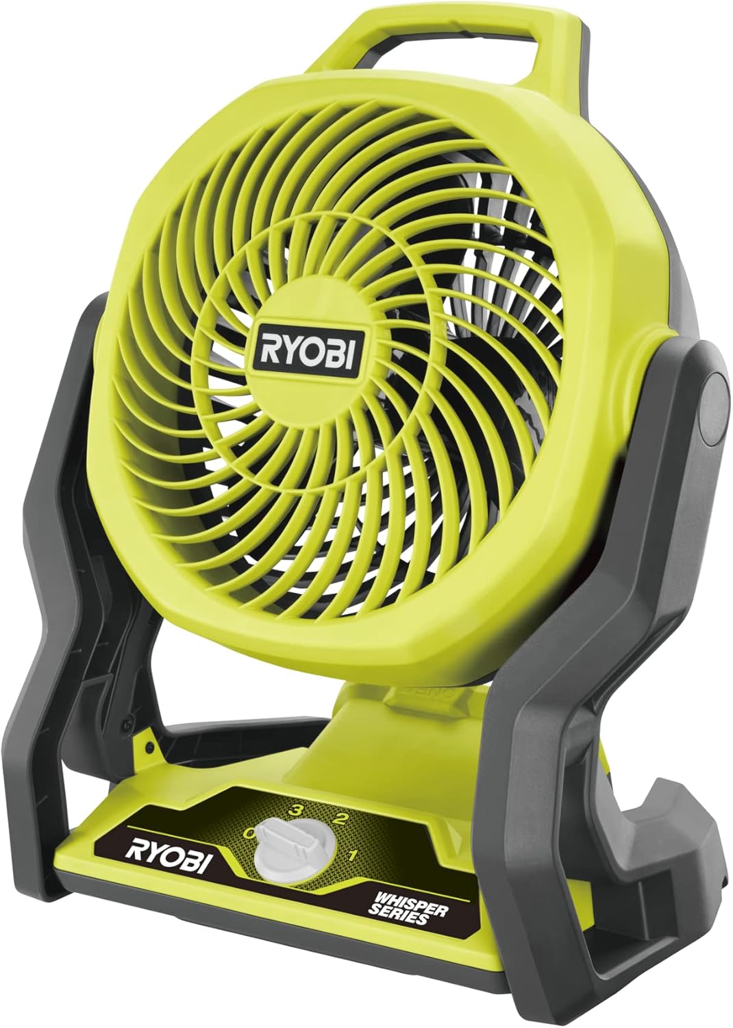 RYOBI RF18-0 18V ONE+ Cordless 3-Speed Whisper Fan (Bare Tool), Hyper ...