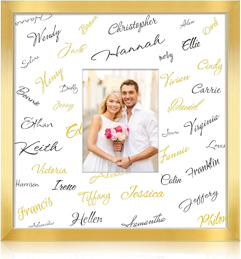 Amazon.com - LaVie Home 14x14 Wedding Signable Picture Frame Gold ...