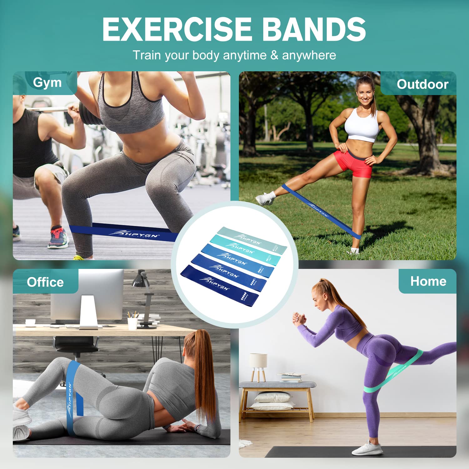 Snapklik.com : Resistance Band Set, Exercise Bands Resistance, Workout ...