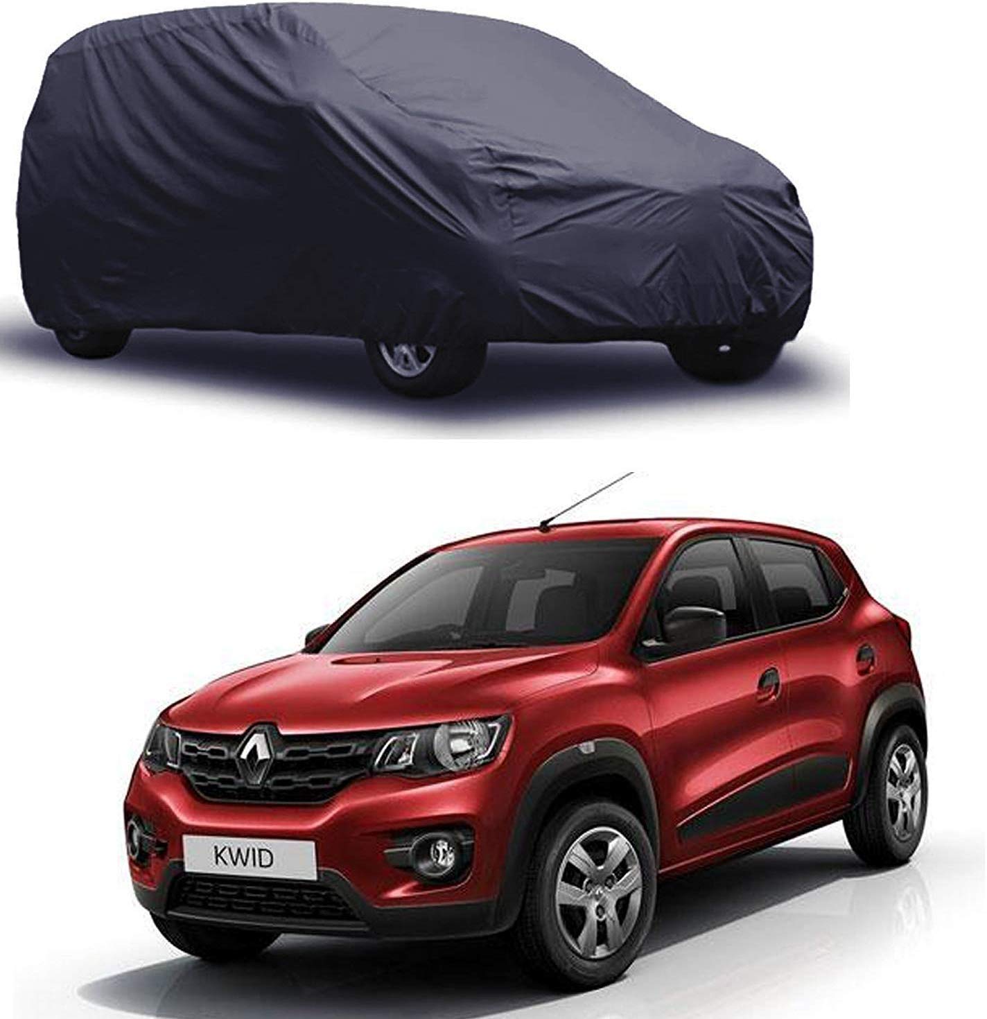 MOM'S GADGETS Water Resistant Car Body Cover for Renault Kwid (Grey ...