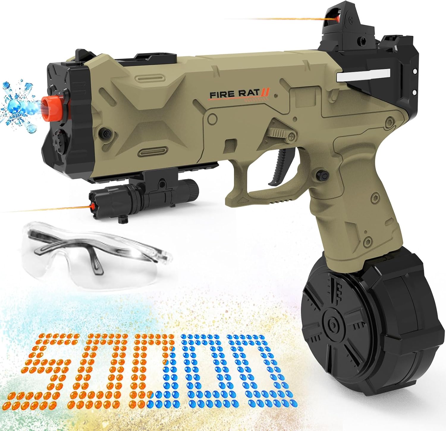 Amazon.com: Gel Ball Blaster Pistol with Drum, Automatic & Manual ...