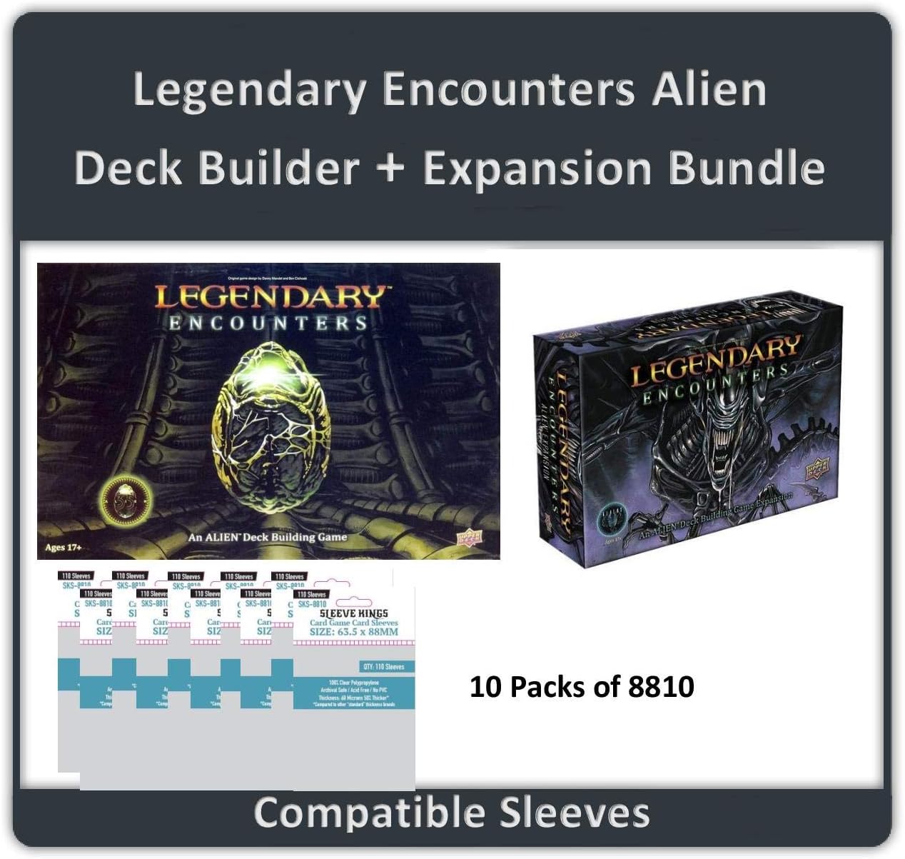Legendary Encounters: Alien Deck Building Game + Expansion Compatible ...