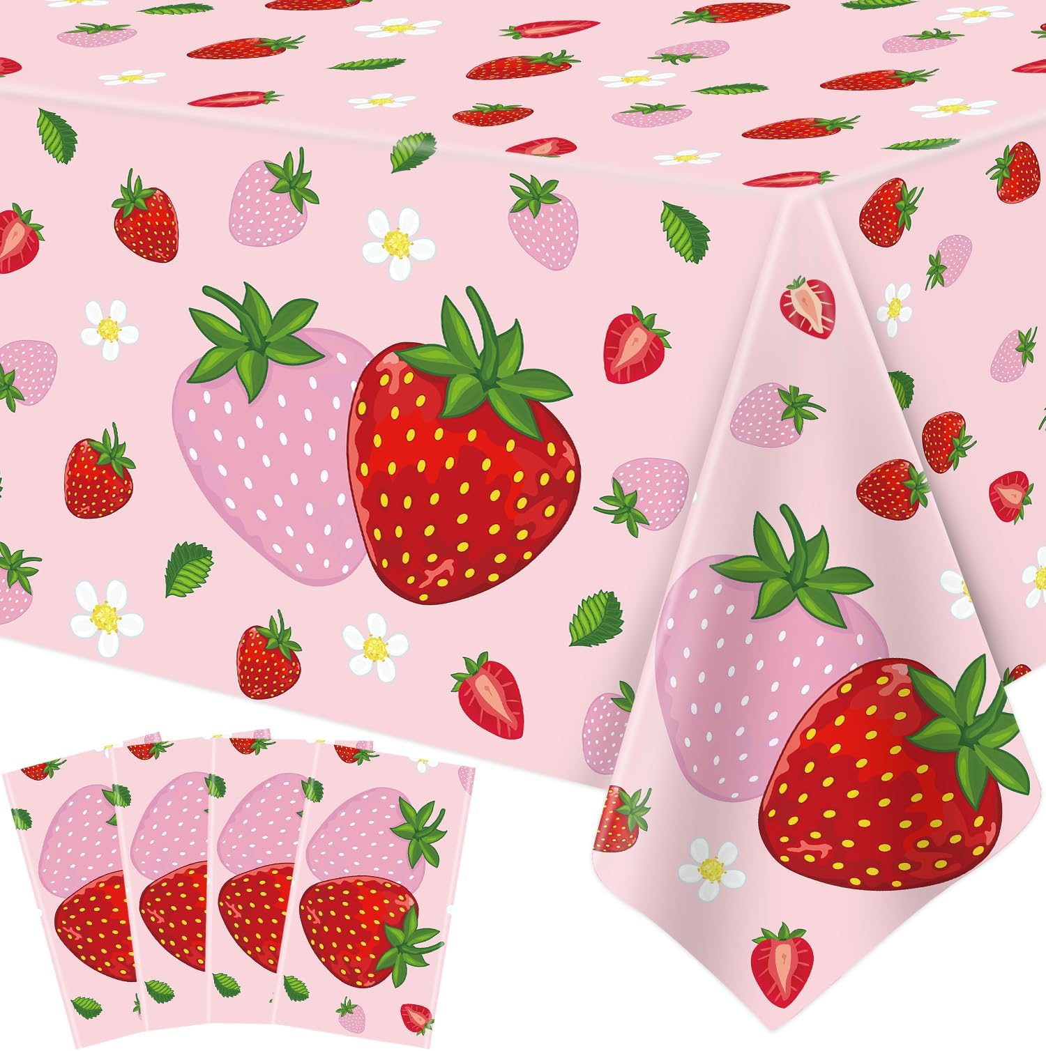 Amazon.com: OGMOGKW Berry First Birthday Decorations Tablecloth,3pcs ...