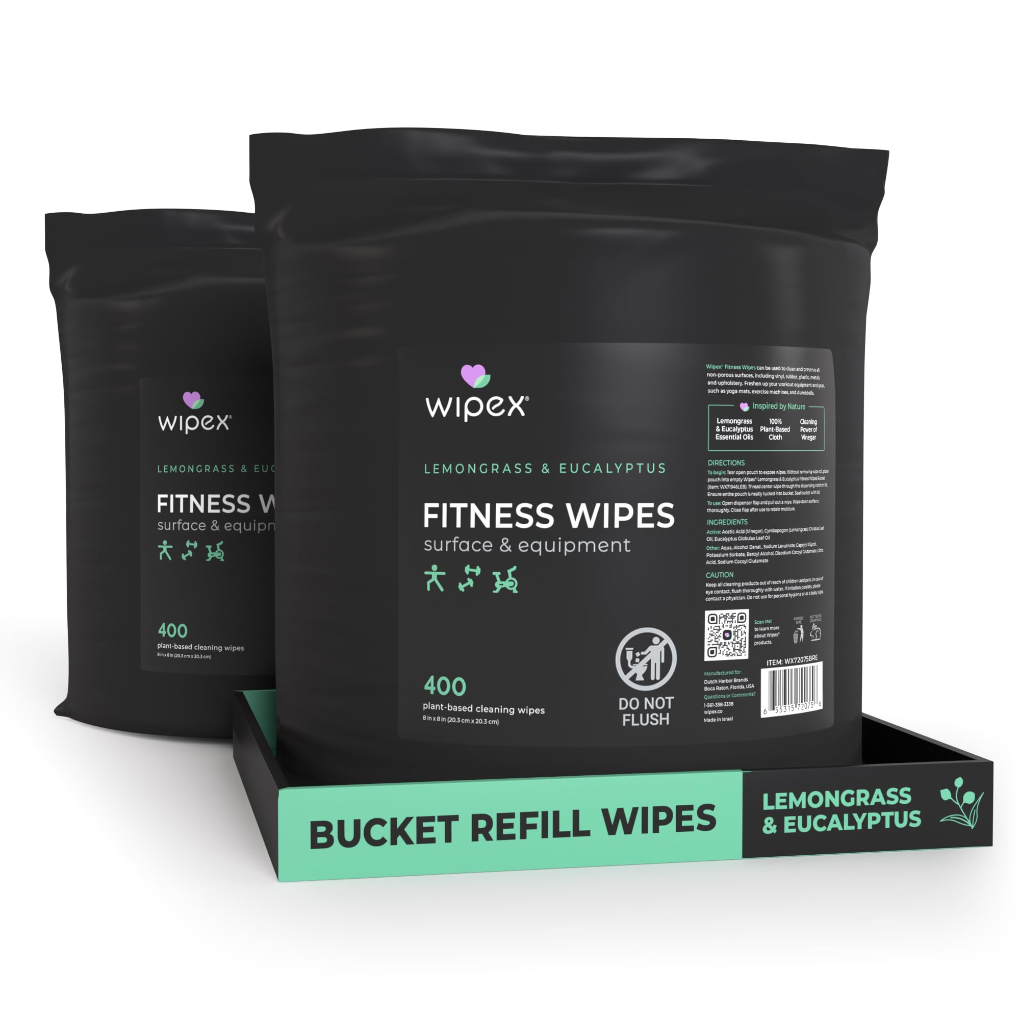 Amazon.com: Wipex Gym Wipes Bucket Refill Roll - Plant-based Fitness ...
