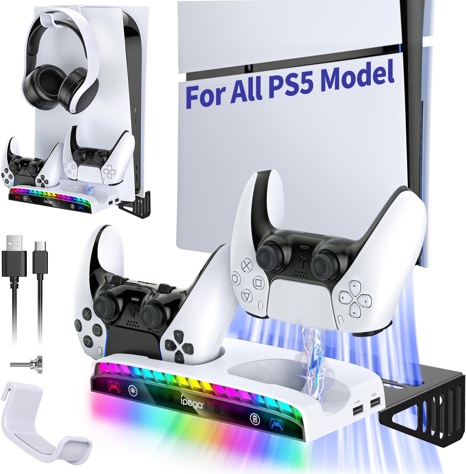 Amazon.com: Wall Mount Kit for All PS5 Model Pro/Slim/Original with ...