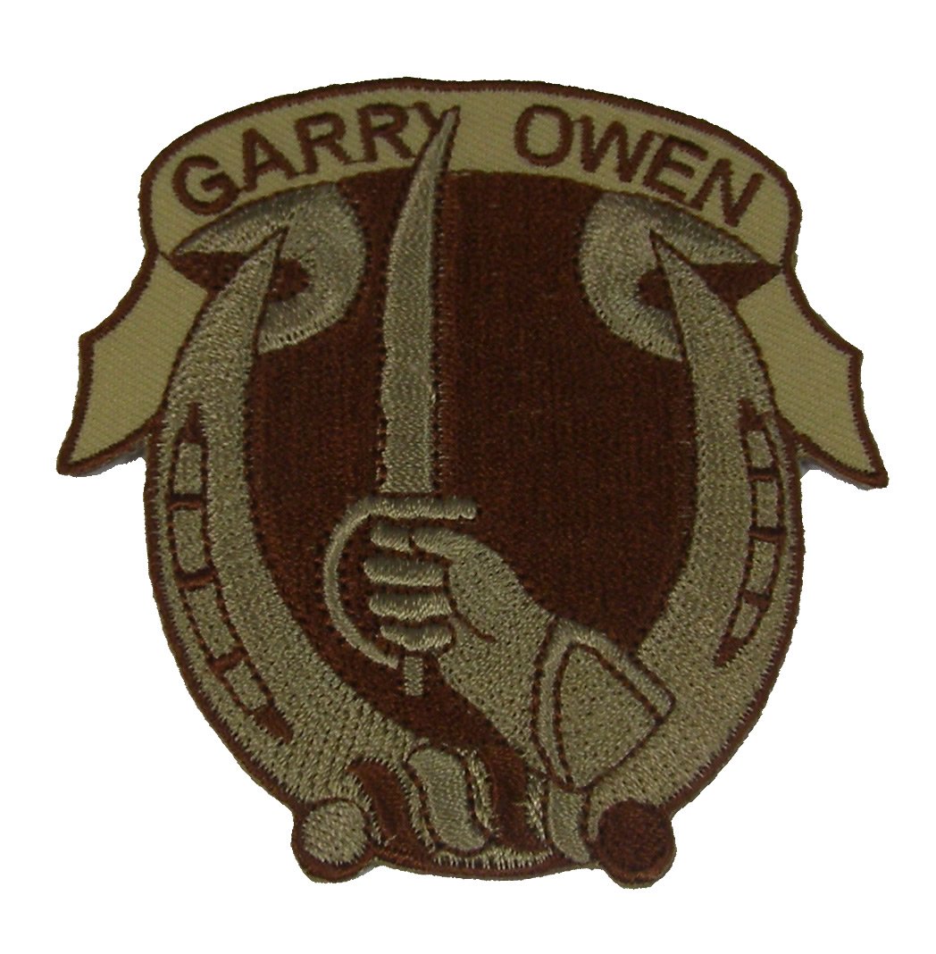 Amazon.com: 7TH Cavalry Regiment "Garry Owen" Unit Patch - Desert/Tan ...