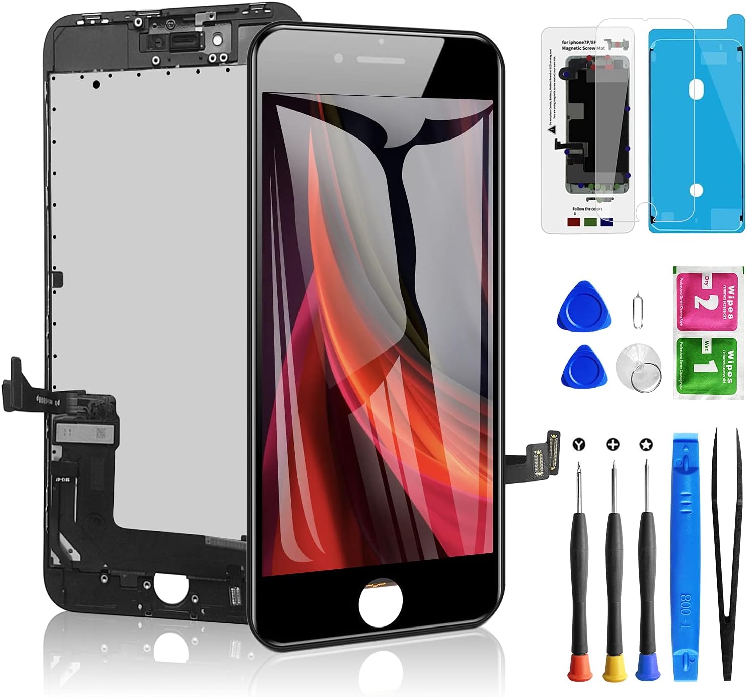Amazon.com: for iPhone 8 Plus Screen Replacement Black 5.5 Inch ...