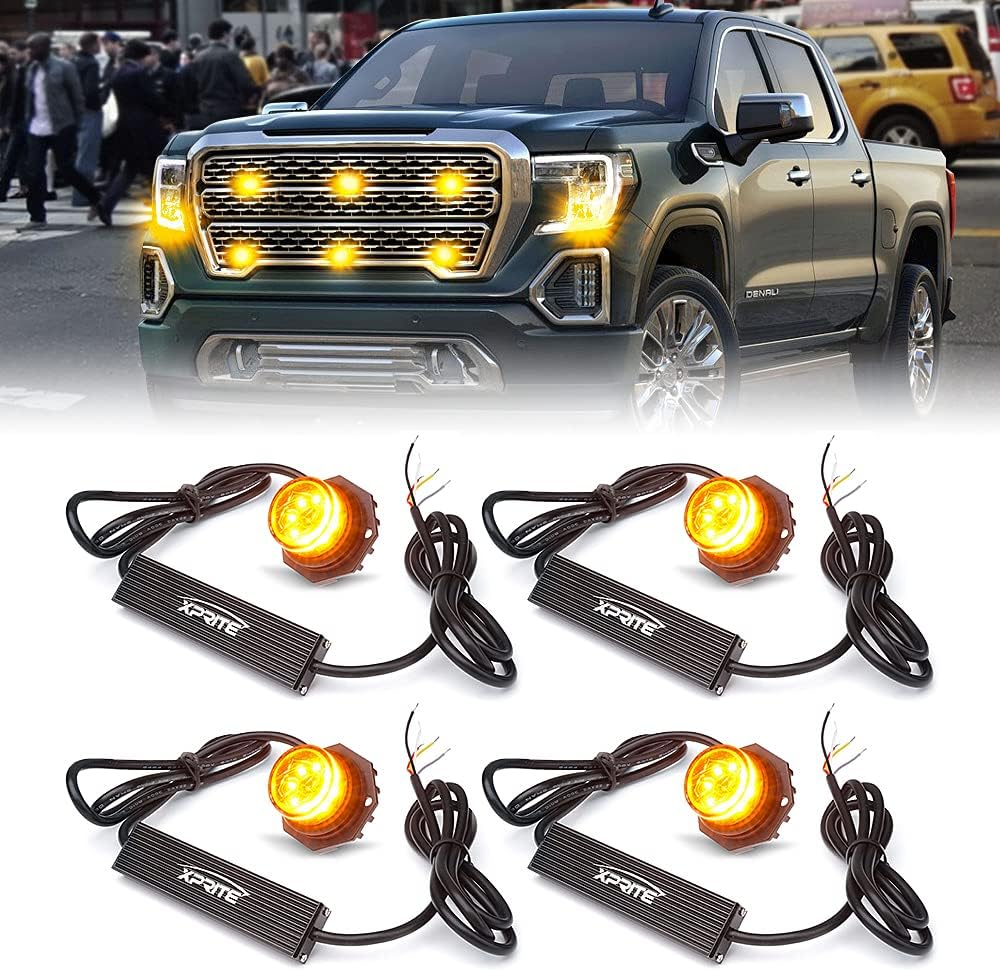 Amazon.com: Xprite Hideaway Strobe Lights Amber LED Strobe Light Kit ...