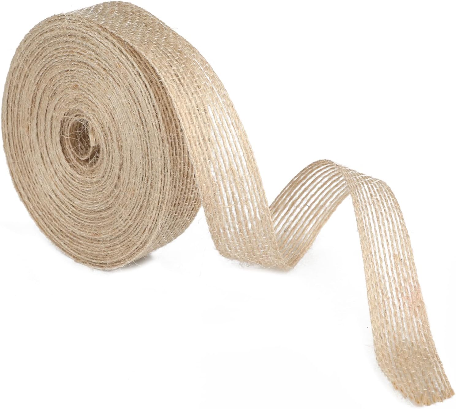 G2PLUS 2CM Natural Hessian Ribbon, 10M Jute Burlap Craft Ribbon, Brown ...