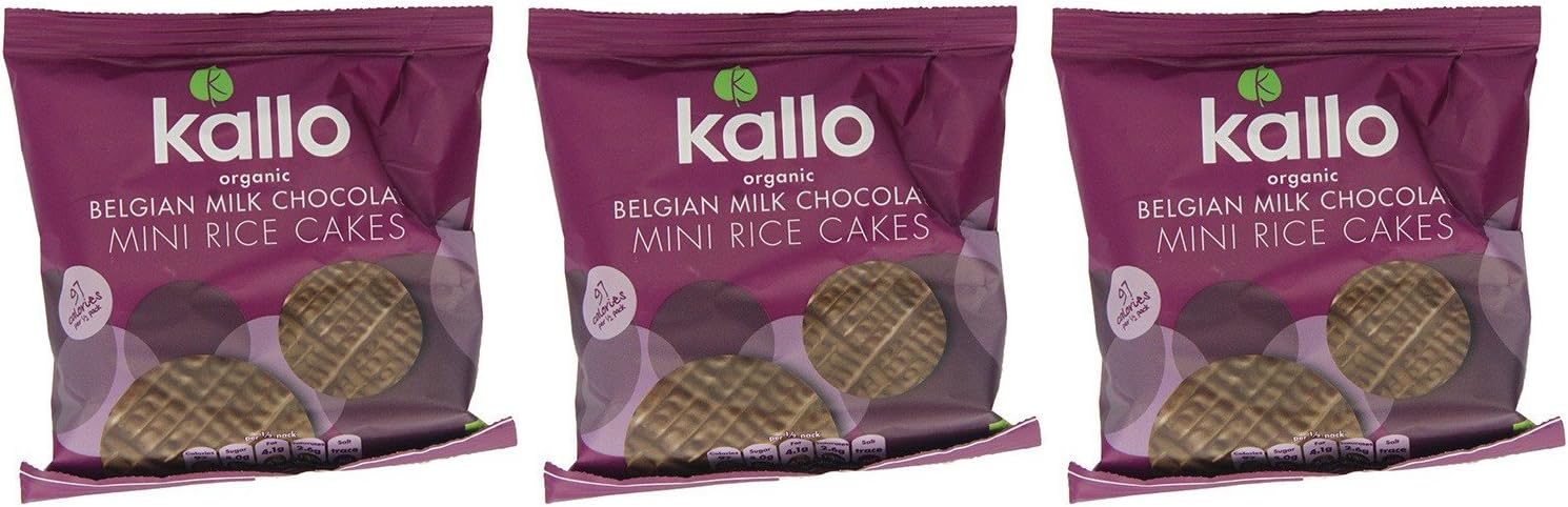 Amazon.com: (3 Pack) - Kallo - Belgian Choc Mini Rice Cakes | 40g | 3 ...