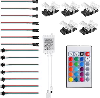 Amazon.com: SUPERNIGHT RGB LED Strip Light Remote Controller and 3 Pin ...
