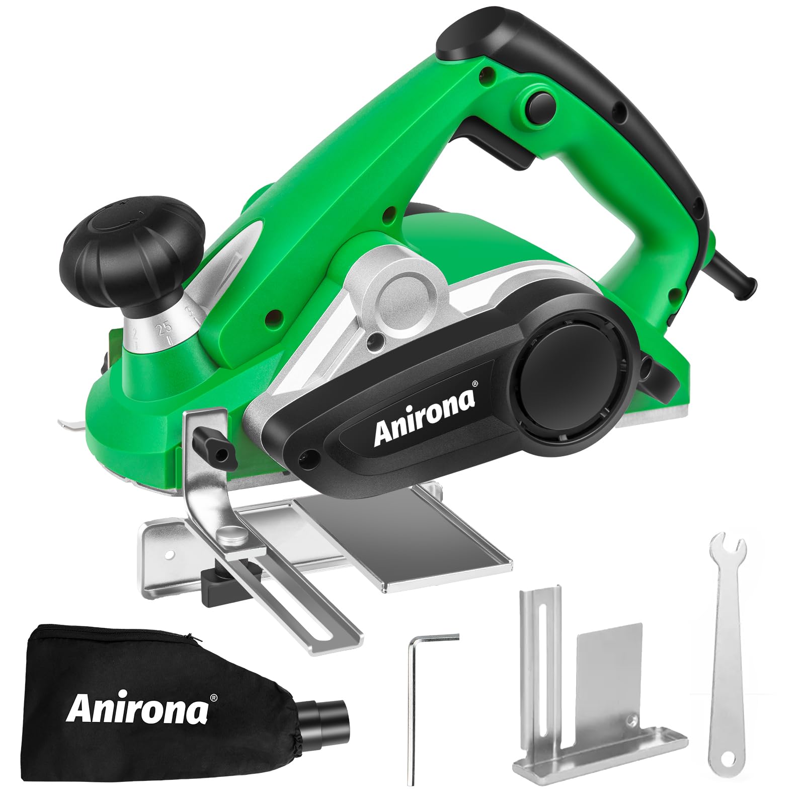 Cepillo Eléctrico para Madera 3-1/4 Profesional Anirona 1080W, 16000RPM ...