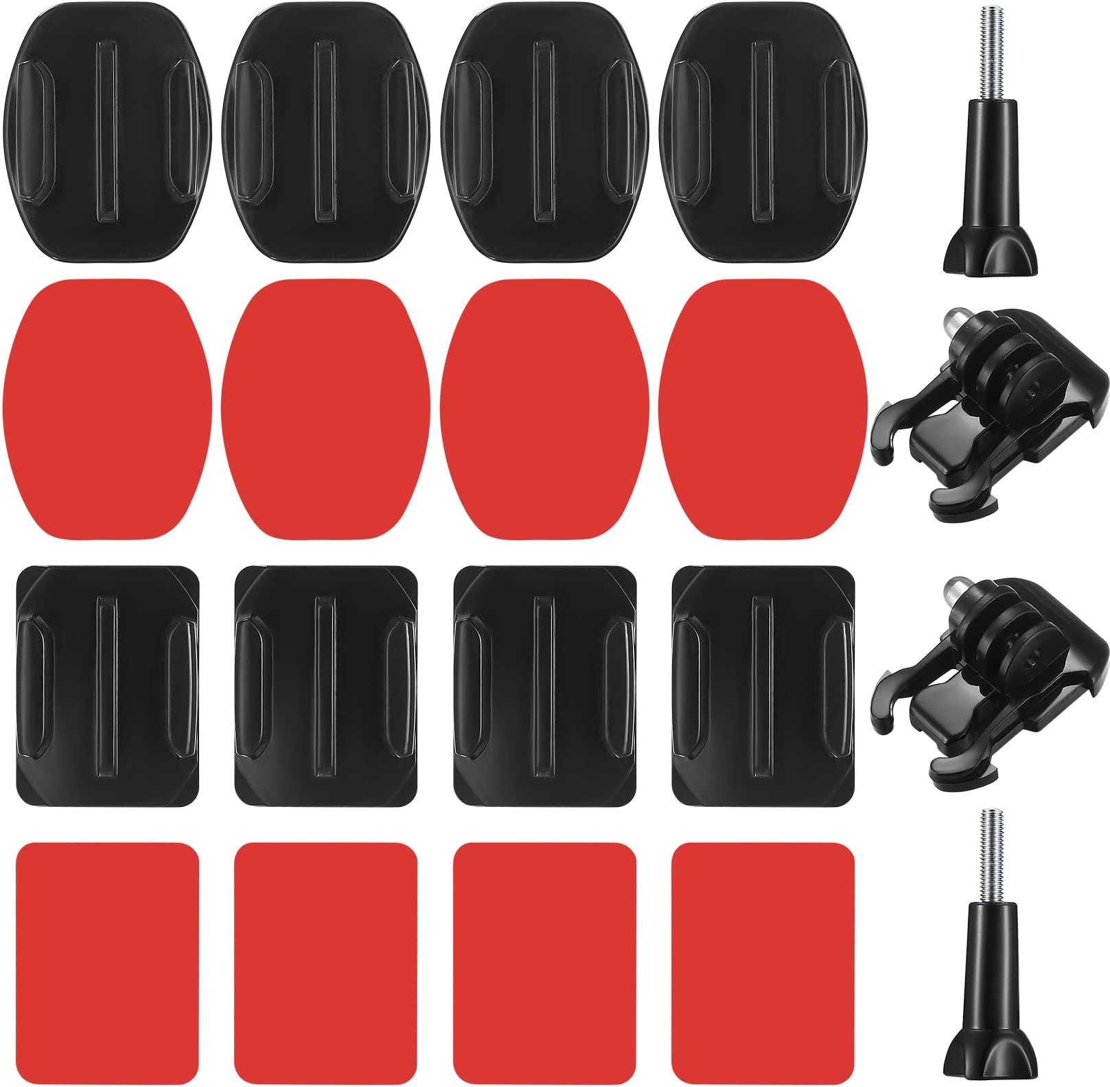 Fulushouxi 20 Pcs Adhesive Mounts w/ 3M Sticky Pads，Helmet Mounting ...