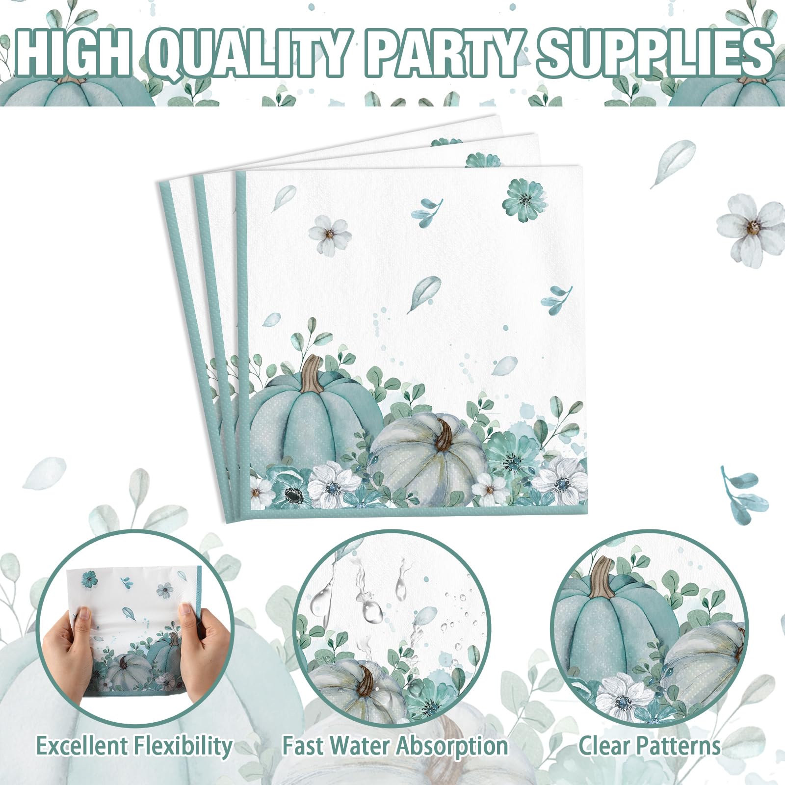 Snapklik.com : Maxdot 100 Pcs Fall Plates And Napkins 10 X 12 Inch ...